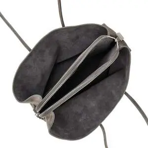 Attico La Passeggiata' Suede Leather Bag - Gray