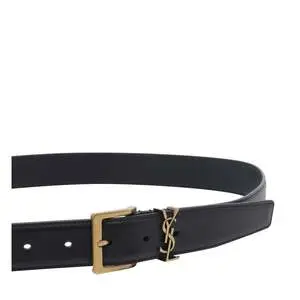 Saint Laurent Cassandre Vadim Belt - Black