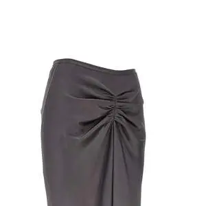 Victoria Beckham Crepe Back Satin Midi Skirt