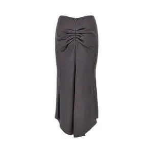 Victoria Beckham Crepe Back Satin Midi Skirt