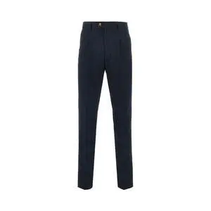 Brunello Cucinelli Cotton Pants With Dart - Blue
