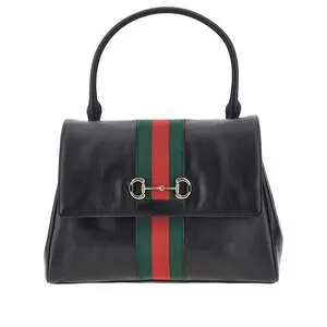 Gucci Leather Medium 'paparazzo' Bag - Black