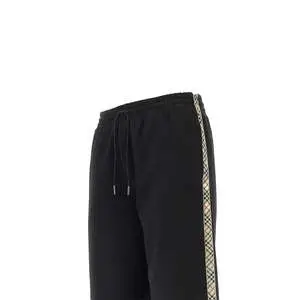 Burberry Sweatpants With Check Trimmings
