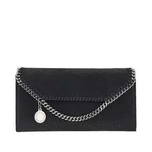 Stella McCartney Wallet With Falabella Shoulder Strap - Black