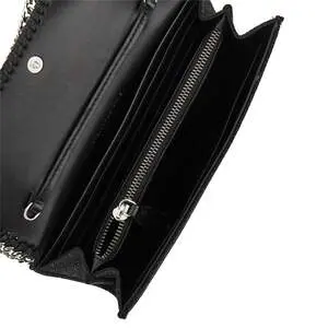 Stella McCartney Wallet With Falabella Shoulder Strap - Black