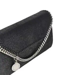 Stella McCartney Wallet With Falabella Shoulder Strap - Black
