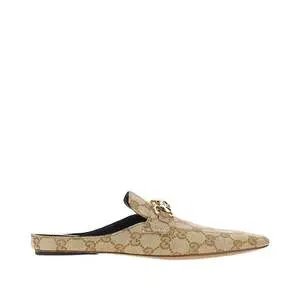 Gucci Original Gg Fabric 'ragazzo' Sabot - Cream