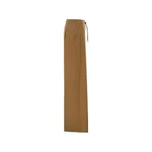Max Mara Wide-leg Virgin Wool Palazzo Pants - Brown