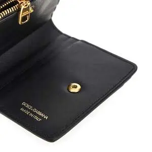 Dolce & Gabbana Leather Bi-fold Cardholder With Logo