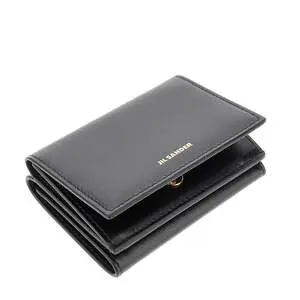JIL SANDER Leather Mini Wallet - Black