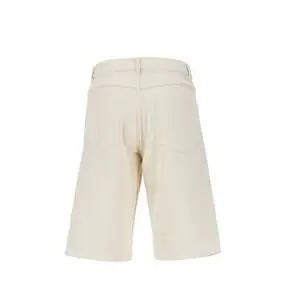 Auralee Silk Denim Wide Leg Shorts - White