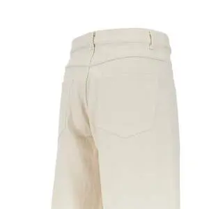 Auralee Silk Denim Wide Leg Shorts - White