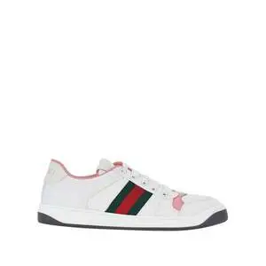 Gucci Screener Sneakers With Web Ribbon Detail - White