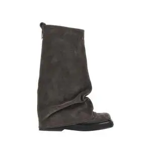 Attico Robin Suede Leather Boots - Gray