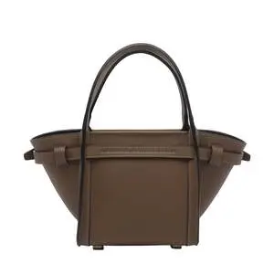 TOD'S Mini T Signature Leather Shopping Bag - Brown