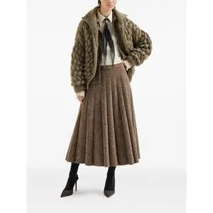 Brunello Cucinelli Zigzag Cable-knit Cardigan With Sequins