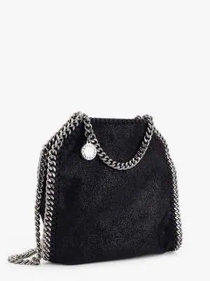 Stella McCartney Falabella Tiny Shaggy Deer Crossbody Bag - Black