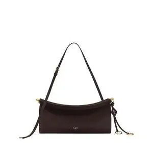 Alaïa Calf Leather Shoulder Bag With Gold-tone Hardware - Brown