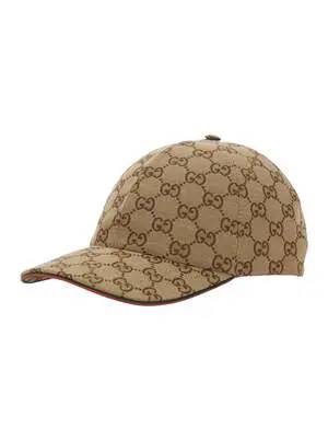 Gucci Beige Gg All-over Motif Baseball Cap - Multicolor
