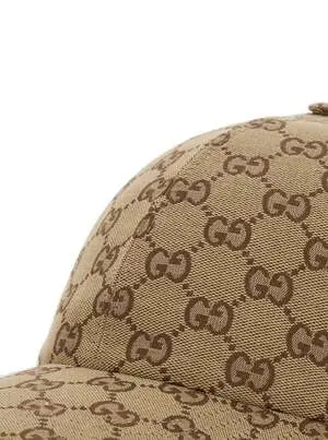 Gucci Beige Gg All-over Motif Baseball Cap - Multicolor