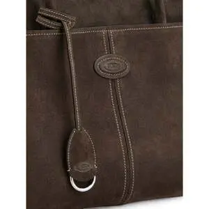 TOD'S Suede Tote Bag - Brown
