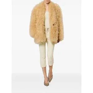Isabel Marant Étoile Single Breasted Faux Fur Coat - Cream