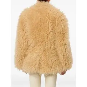 Isabel Marant Étoile Single Breasted Faux Fur Coat - Cream