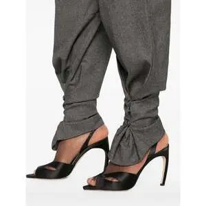 Andamane The Attico Tapered Trousers With Buttoned Cuffs - Gray