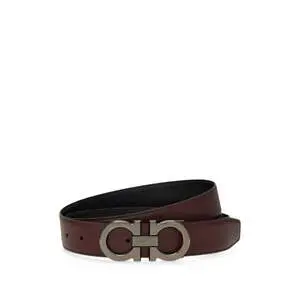 FERRAGAMO Gancini Belt - Brown