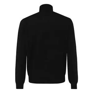 Malo Virgin Wool Roll Neck Jumper - Black
