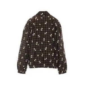 GANNI Printed Check Bomber