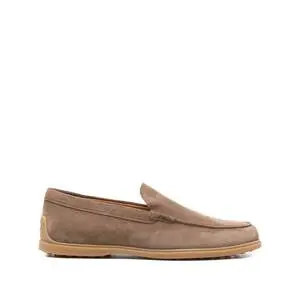 TOD'S Suede Loafers - Cream