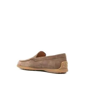 TOD'S Suede Loafers - Cream