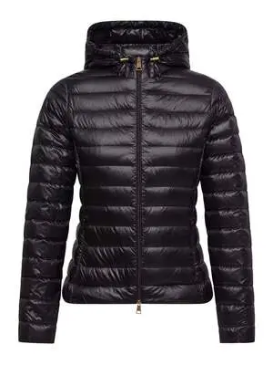 Moncler Igel Hood Short Down Jacket In Recycled Longue Saison - Black