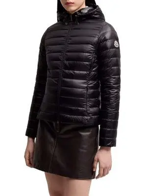 Moncler Igel Hood Short Down Jacket In Recycled Longue Saison