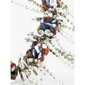 Dries Van Noten Beaded Crystal Fringe Necklace