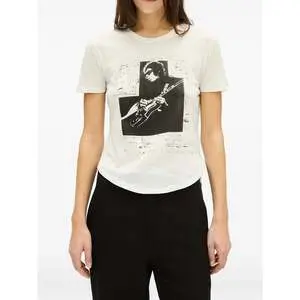 ANN DEMEULEMEESTER Graphic Print Cotton T-shirt - White