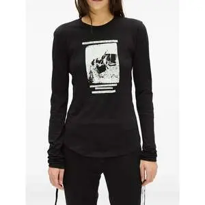 ANN DEMEULEMEESTER Cotton Graphic Print Long Sleeve Top