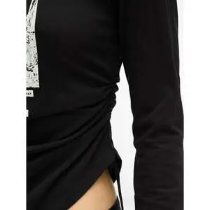 ANN DEMEULEMEESTER Cotton Graphic Print Long Sleeve Top