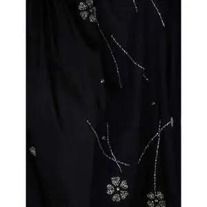 FORTE_FORTE Embellished Floral Embroidered Blouse - Black