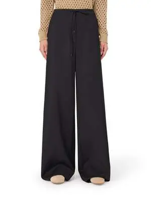 Max Mara Lightweight Wool Canvas Trousers