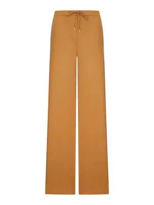 Max Mara Lightweight Wool Canvas Wide-leg Trousers - Multicolor