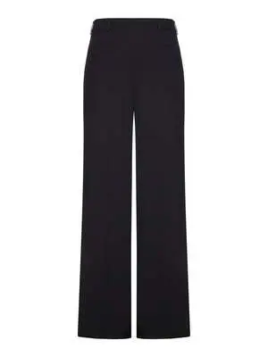 Saint Laurent Fluid Trousers In Striped Crepe