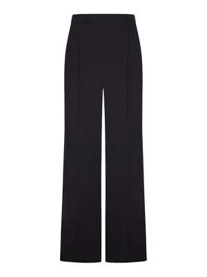 Saint Laurent Tailored Striped Wool Trousers - Black