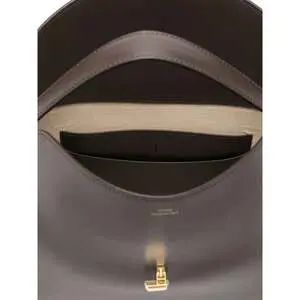 TOTEME Calf Leather Shoulder Bag With T-lock Fastening - Brown