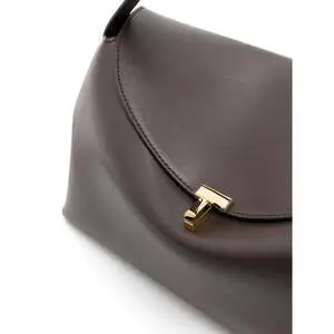TOTEME Calf Leather Shoulder Bag With T-lock Fastening - Brown