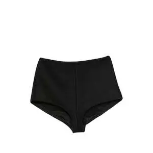 Andamane High-waisted Cut Stretch Mini Shorts - Black