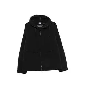 C.P. COMPANY Hooded Jacket With Goggle Detail - Black