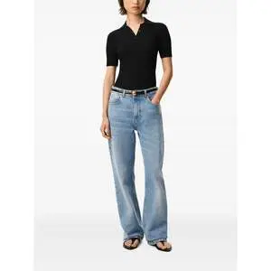 AMI Paris Denim Wide-leg Jeans
