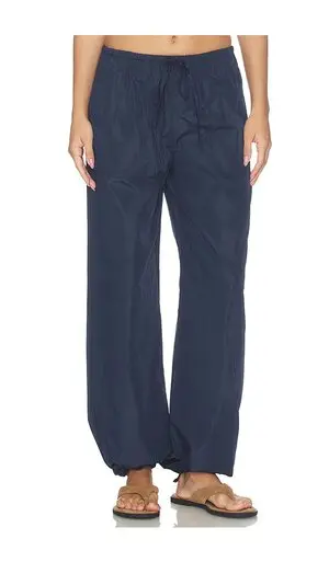 Rag & Bone Claire Taffeta Pant In Blue